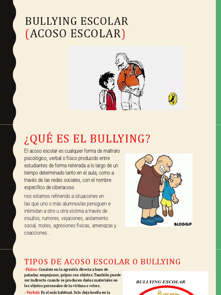 Bullying Escolar | PDF | Conceptos psicologicos | Sicología