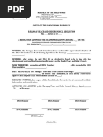 Resolution Adopting The BDP | PDF | Government