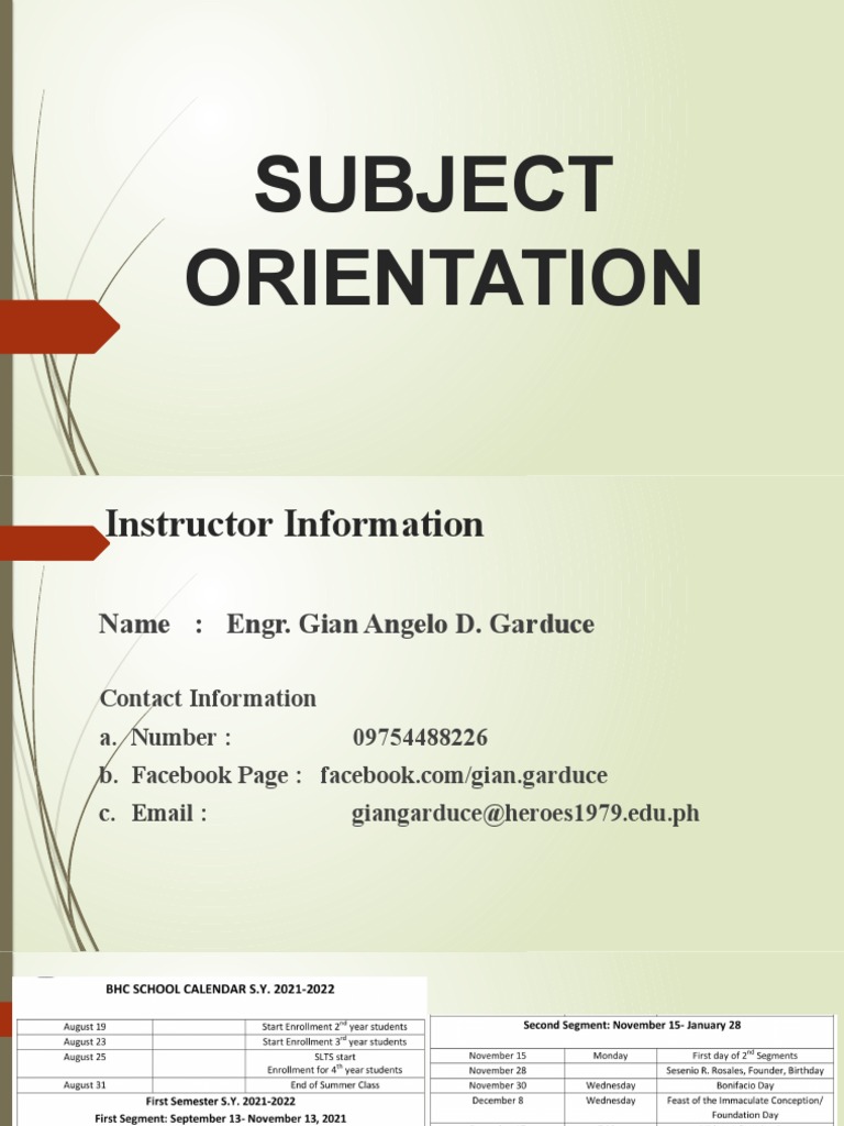 Orientation | PDF