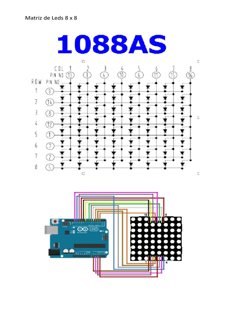 Matriz de Leds 8 X 8 | PDF | Arduino | Hardware de la computadora