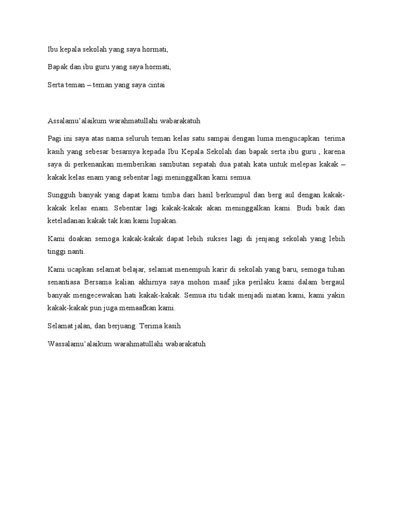 Ibu Kepala Sekolah Yang Saya Hormati | PDF