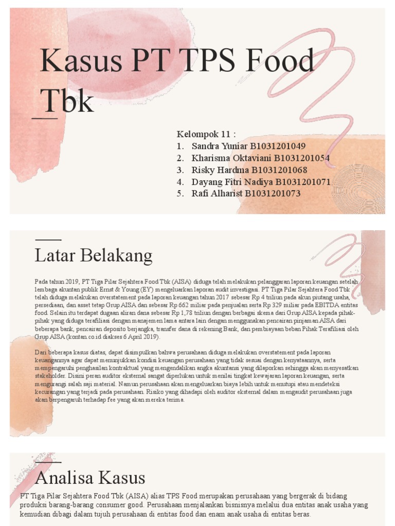 Kasus Pelanggaran Keuangan TPS Food | PDF