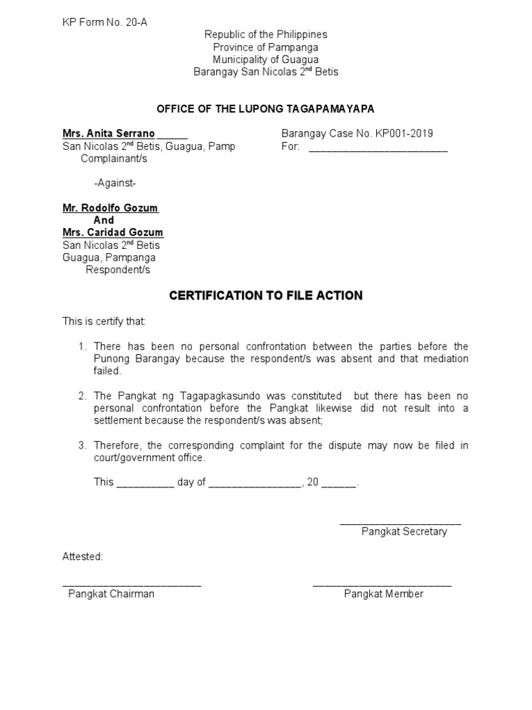 KP Form CFA PT | PDF