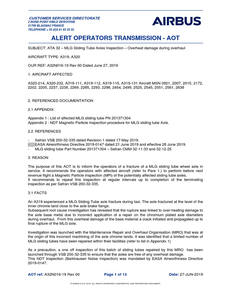 AOT-A32N016-19 Rev 00 | PDF | Ultraviolet | Electrical Wiring
