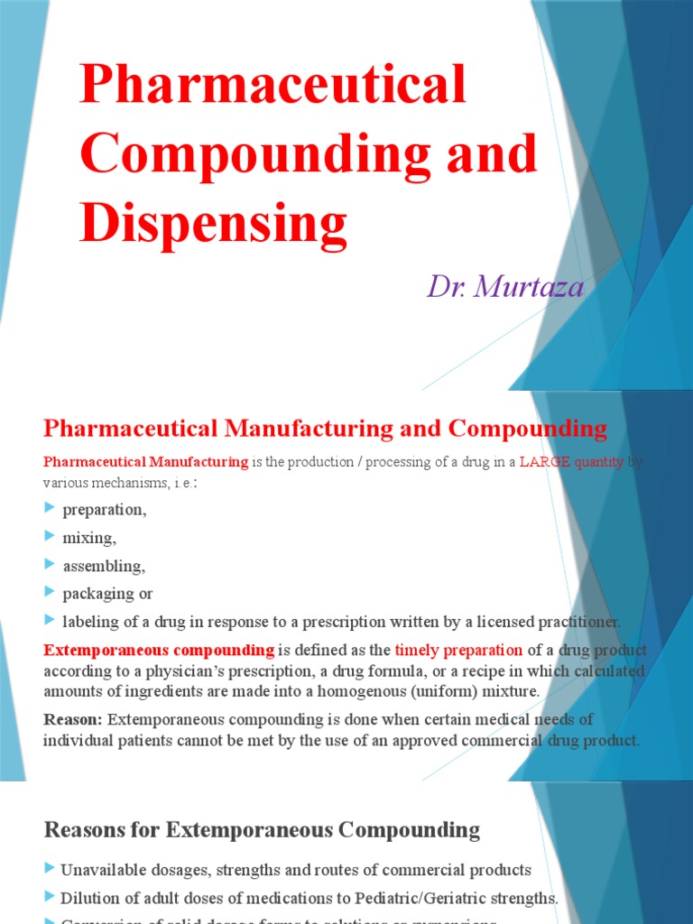 Lecture 2 Pharmaceutical Compounding and Dispensing | PDF | Emulsion ...