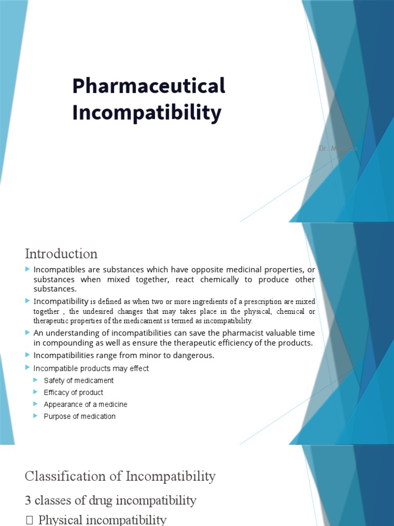 Types of Pharmaceutical Incompatibility | PDF | Solubility | Salt ...