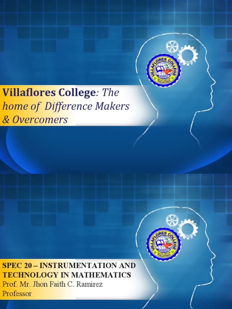 Vc's Powerpoint - Spec 20 Instrumentation and Technology in Mathematics ...