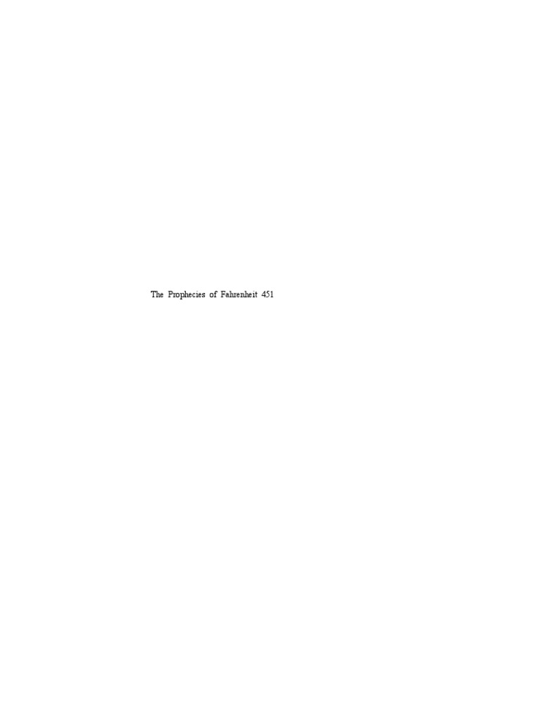 Fahrenheit 451 Essay Final PDF | PDF