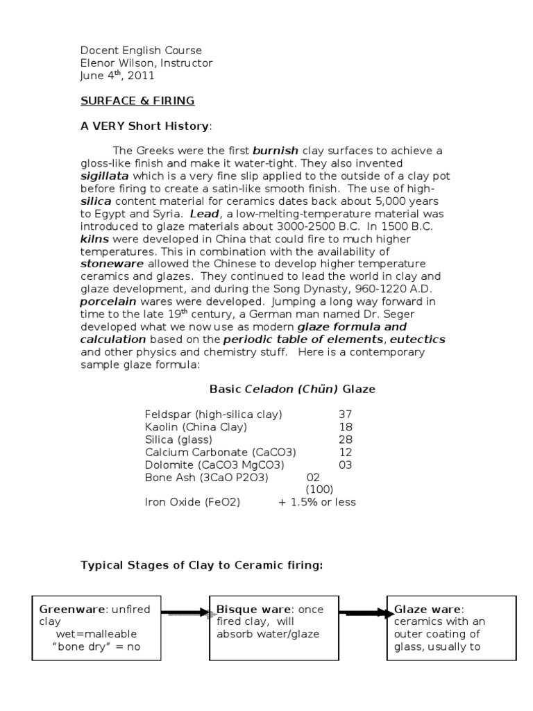 GLAZE | PDF | Pottery | Porcelain
