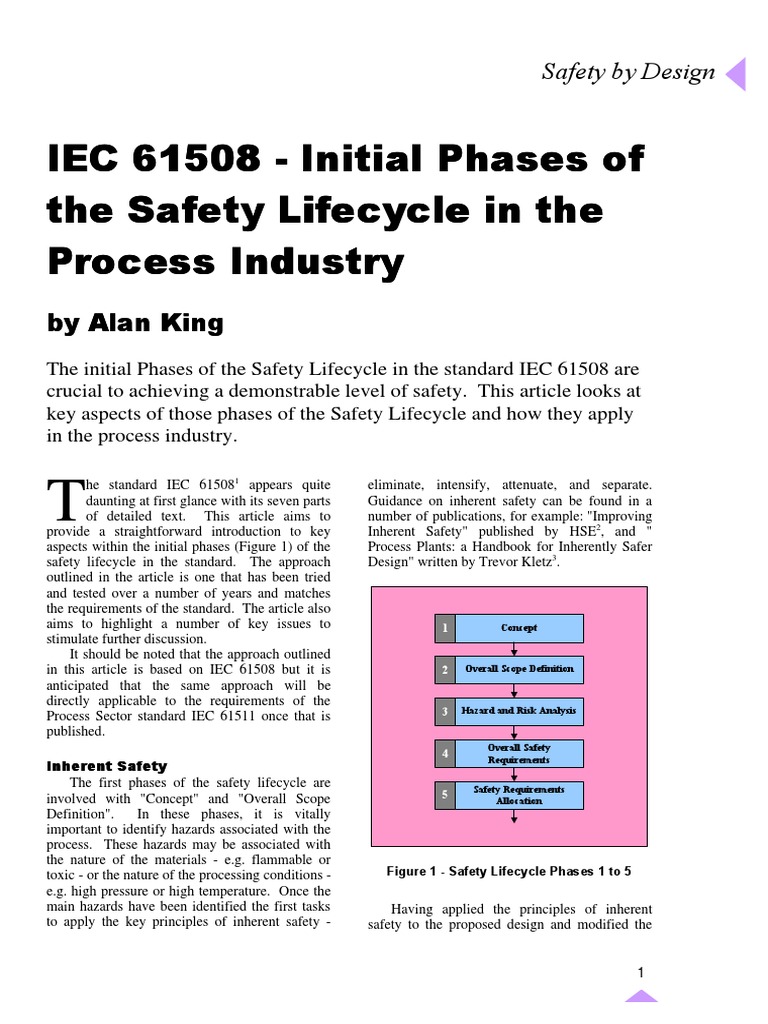 IEC 61508 Initial Lifecycle To IEC61508 | PDF | Hazards | Risk