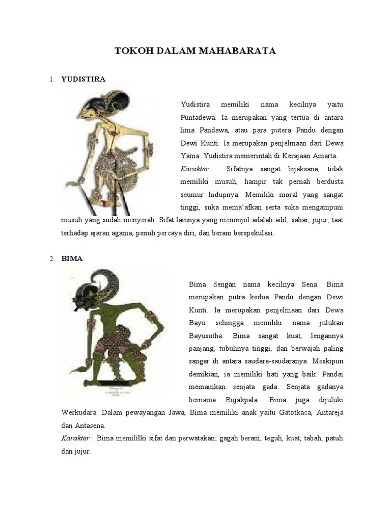 Tokoh Dalam Mahabarata | PDF