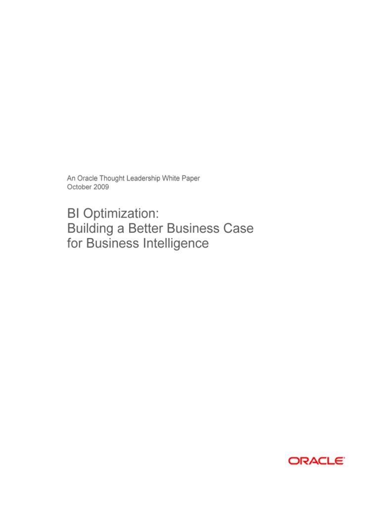Building A Better Business Case For BI | PDF