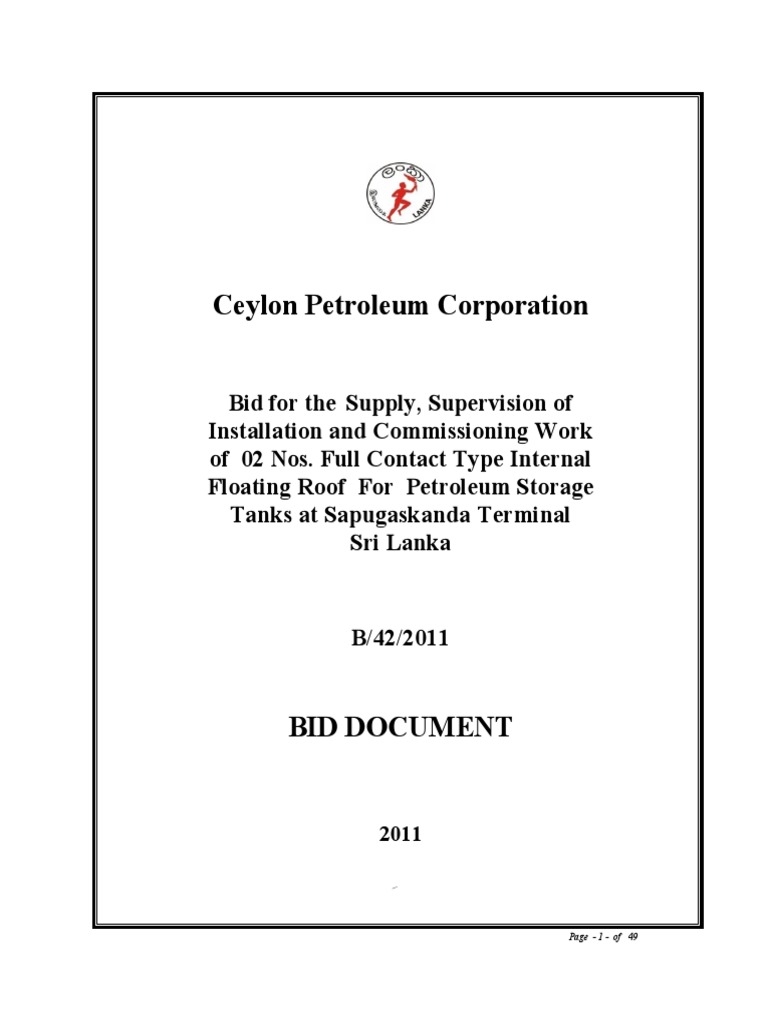 Ceylon Petroleum Corporation | PDF | Specification (Technical Standard ...