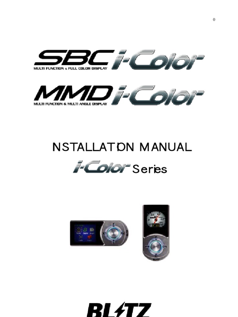 Blitz I-Color Installation Manual | PDF | Turbocharger | Valve