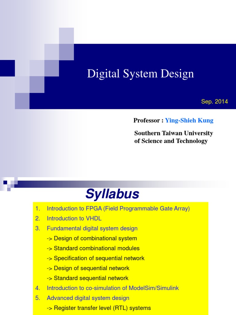 Digital System Design - 0 | PDF | Field Programmable Gate Array | Vhdl
