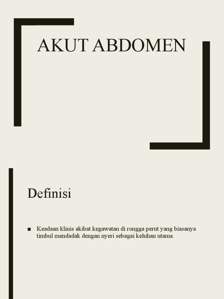Akut Abdomen | PDF