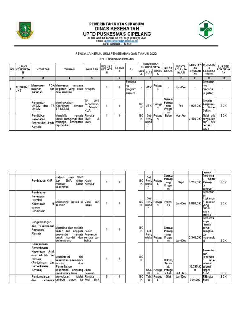 2.7.1.3.1 RPK UKM Pengembangan | PDF