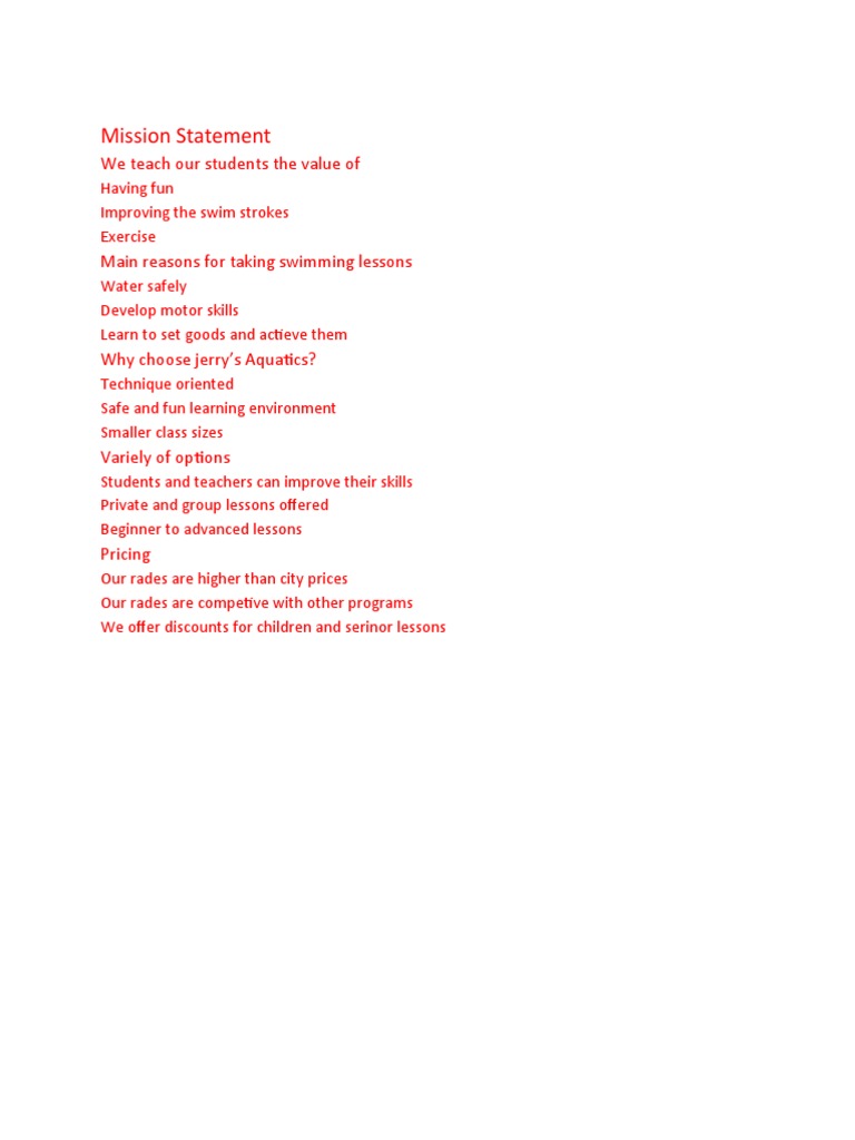 Mission Statement | PDF