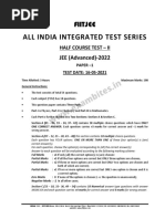 FIITJEE AITS JEE Adv Part-1 Paper-1 | PDF | Circle | Force