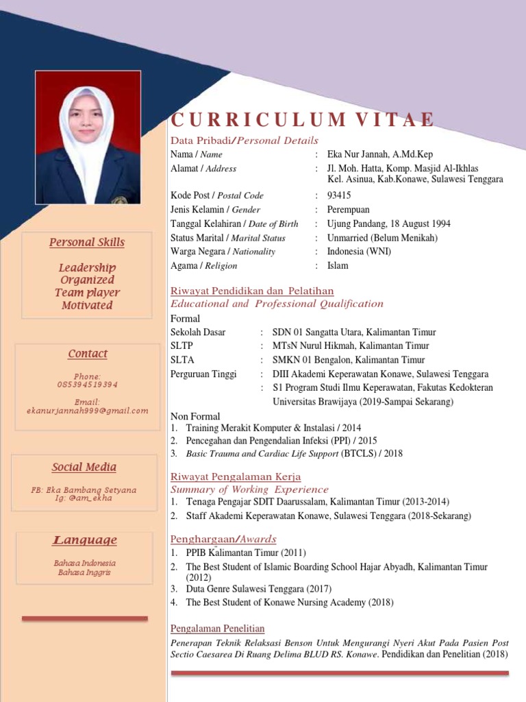 CV Eka Nur Jannah | PDF