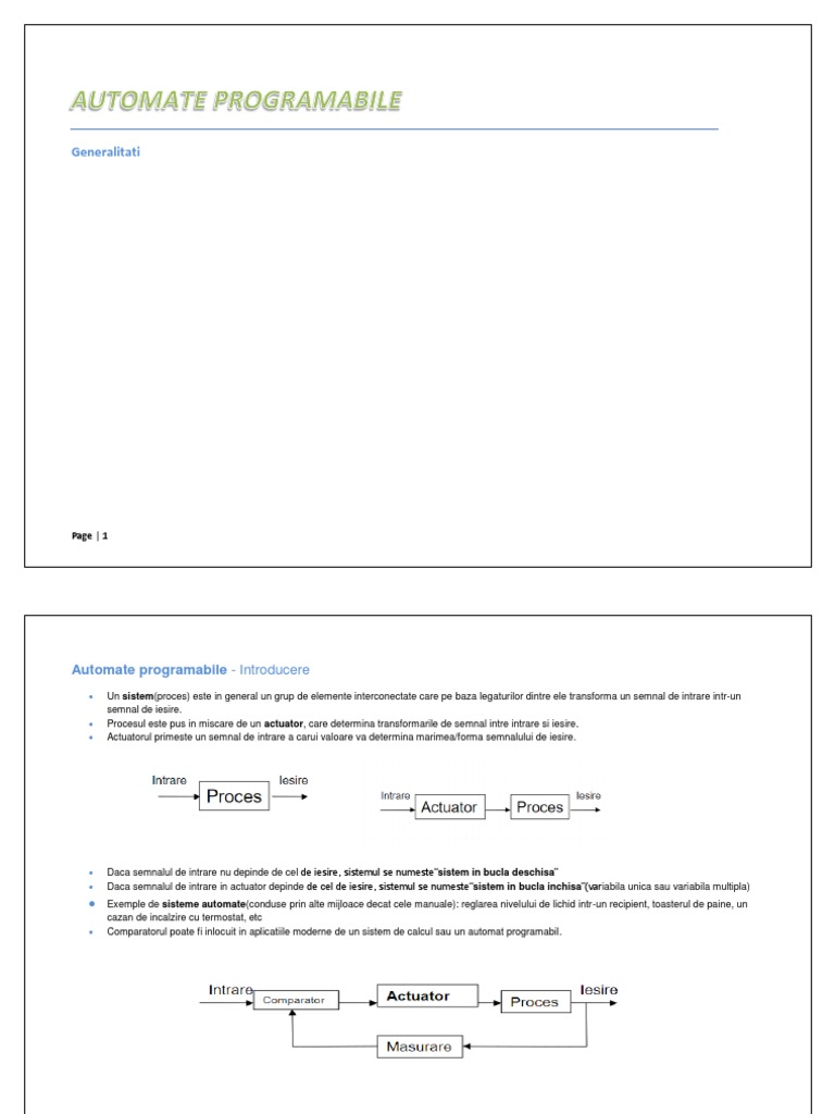 Automate Programabile (PLC) | PDF