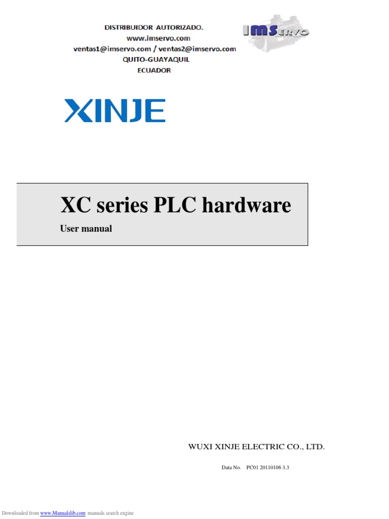 XC Series PLC Hardware: User Manual | PDF | Programmable Logic ...
