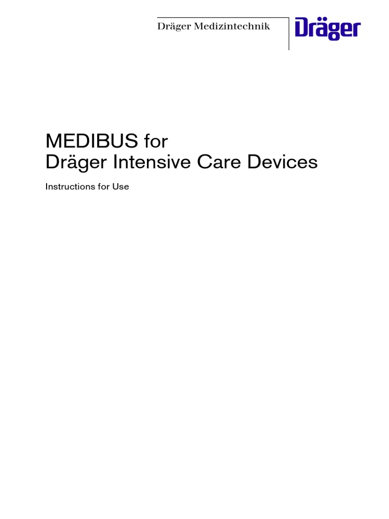 Medibus For Dräger Intensive Care Devices | PDF | Respiratory System ...