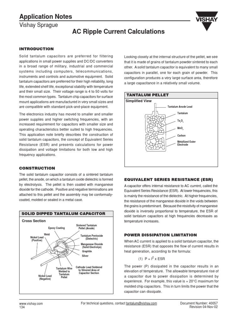 AC Ripple Current Calculations | PDF | Capacitor | Electrical Engineering