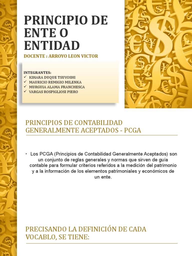 Principio - de - Ente - o - Entidad Point | PDF | Contabilidad | Economias