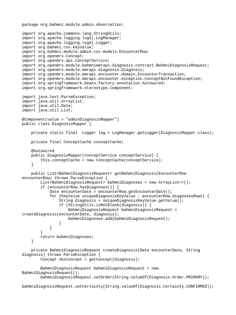 Diagnosis Mapper | PDF | Information Technology Management | Object ...