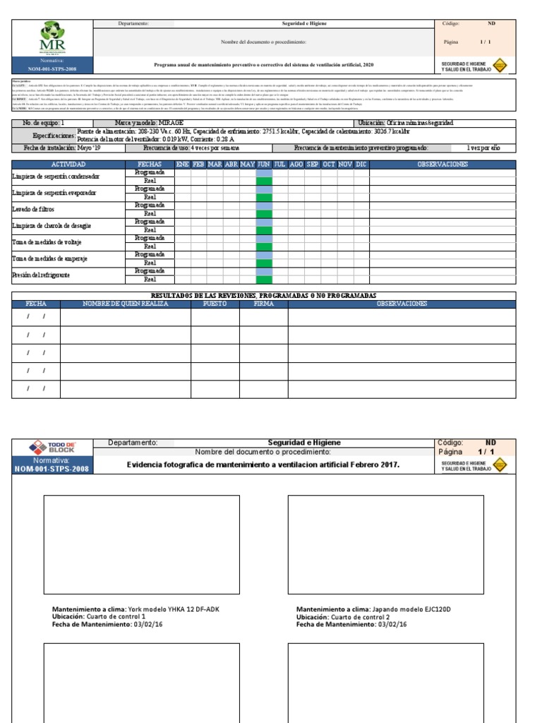 Programa Anual de MTTO Preventivo o Correctivo Al SVA 20 | PDF | Regulación