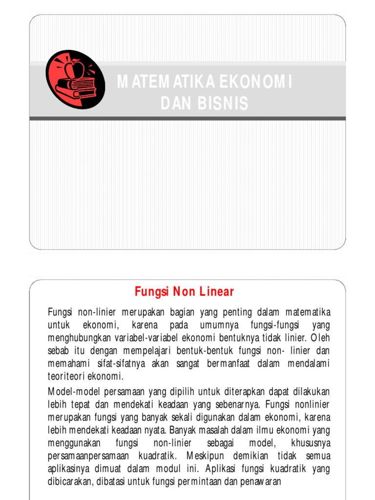 FUNGSI Non LINEAR | PDF
