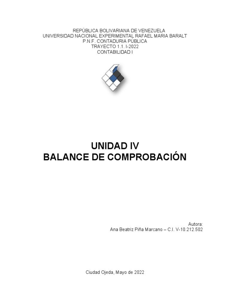 6° - Actividad - Balance de Comprobación | Descargar gratis PDF | Contabilidad | Hoja de balance