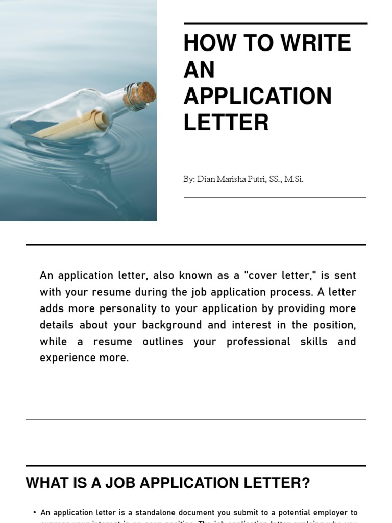 How To Write An Application Letter Bila | PDF | Résumé | Communication