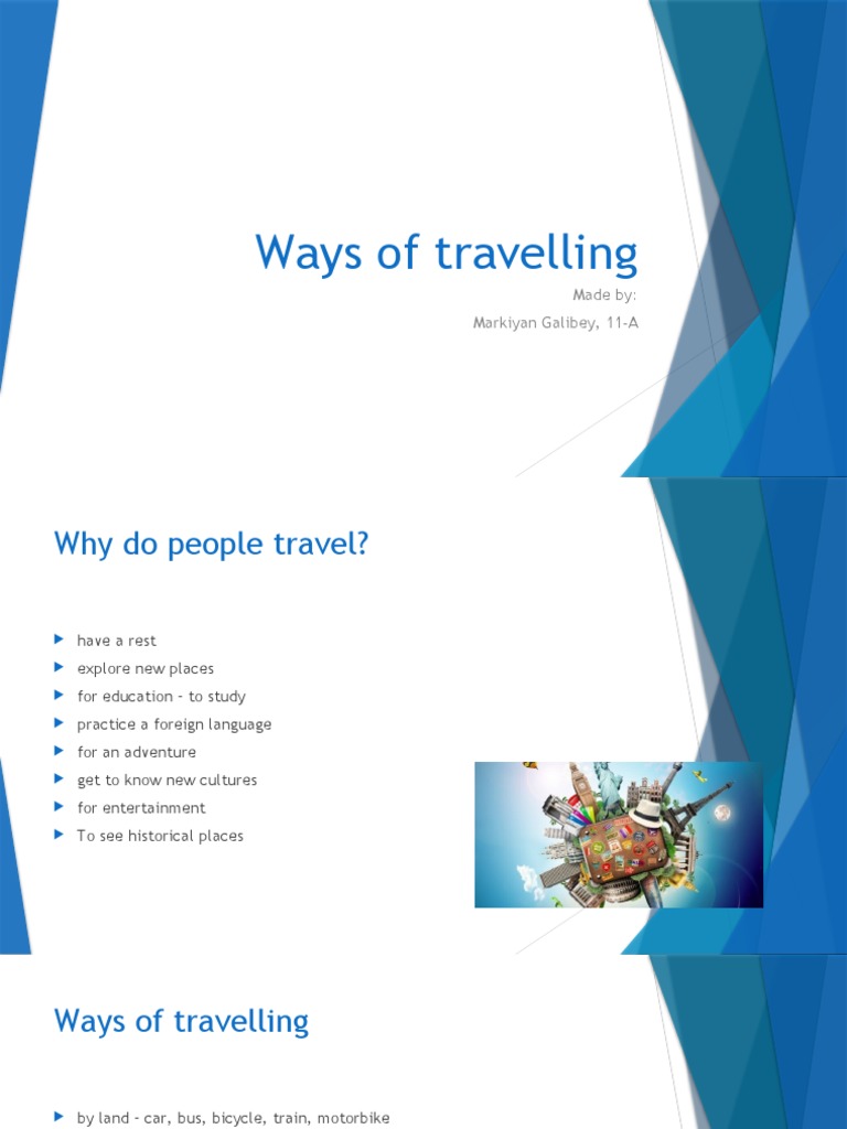 Exploring Travel Methods and Reasons | PDF