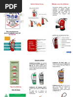 Triptico Uso y Manejo de Extintores | PDF | Incendios | Oxígeno