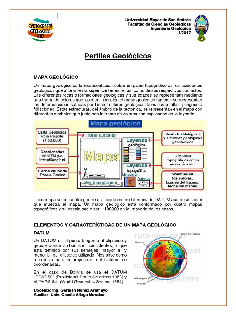 Elementos y características de un mapa geológico | PDF | Mapa | Geología