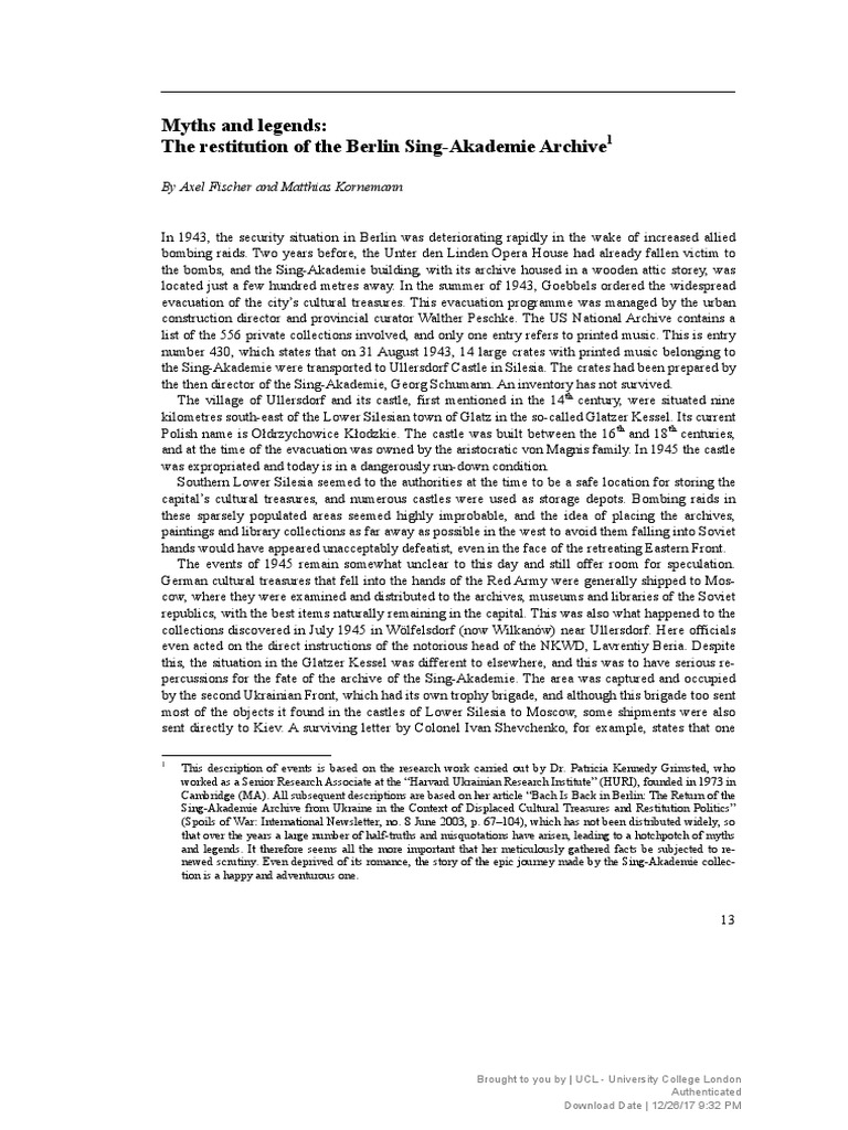 Myths and Legends | Download Free PDF | Choir | Johann Sebastian Bach