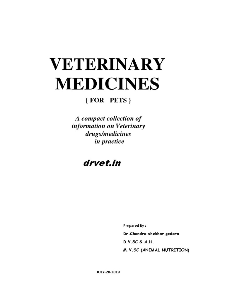 Veterinary Drug Dosages for Pets | PDF | Penicillin | Drugs