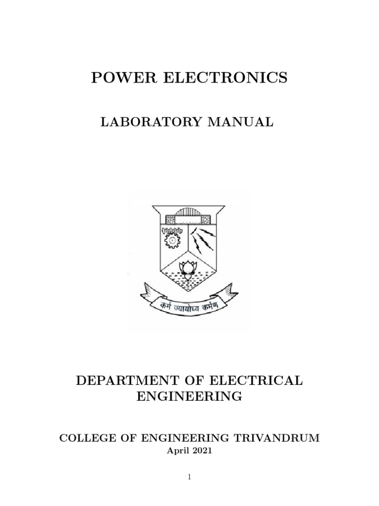 Power Electronics Lab Manual | PDF | Power Inverter | Rectifier