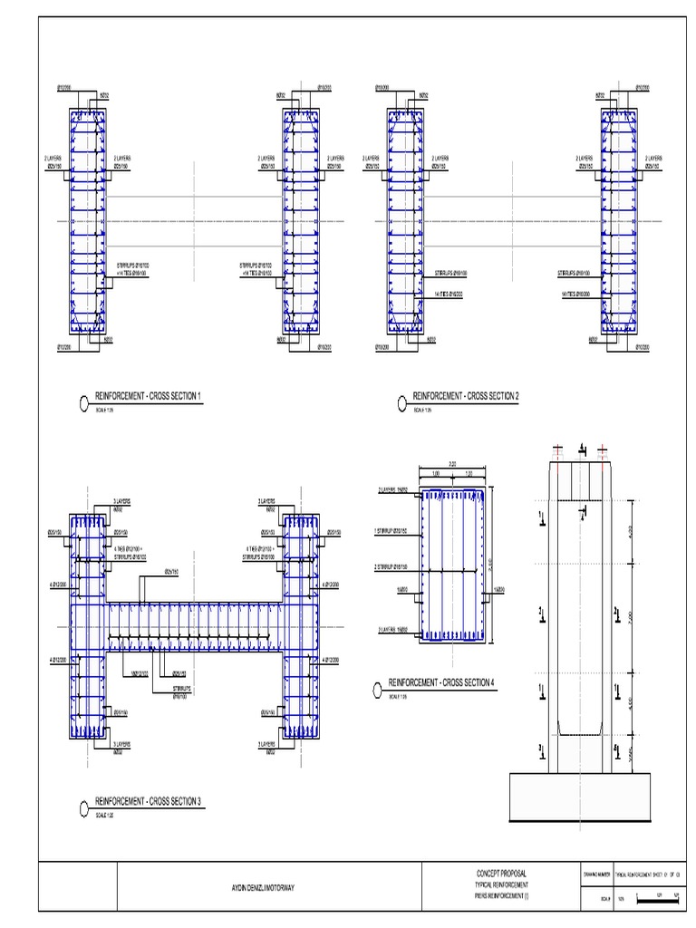 Reinforcement - Cross Section 2 Reinforcement - Cross Section 1 | PDF