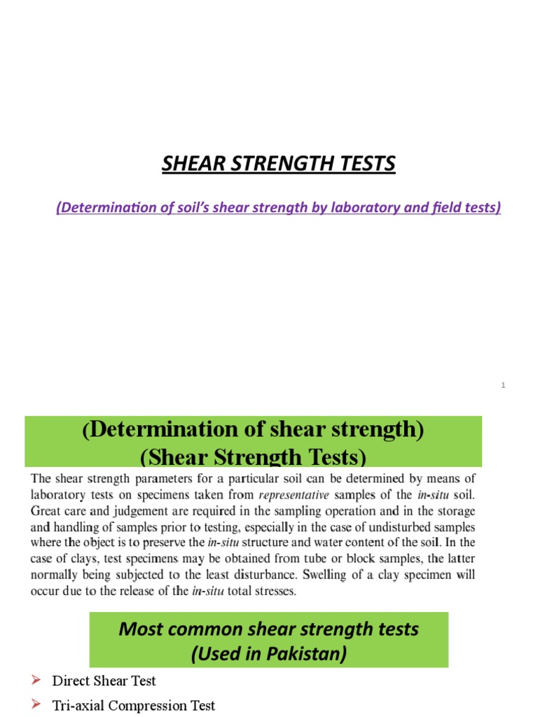 Laboratory Evaluation of Shear Strength Parameters of Soils Through ...