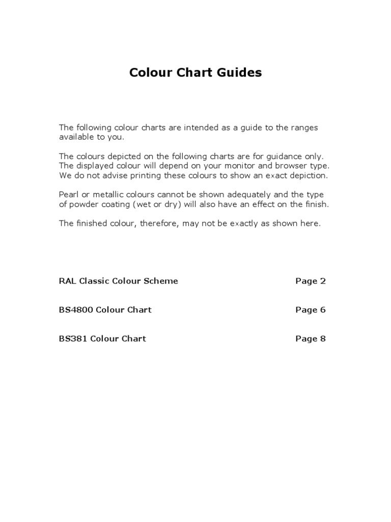 BS4800 to RAL Colour Conversion Guide | PDF | Yellow | Blue