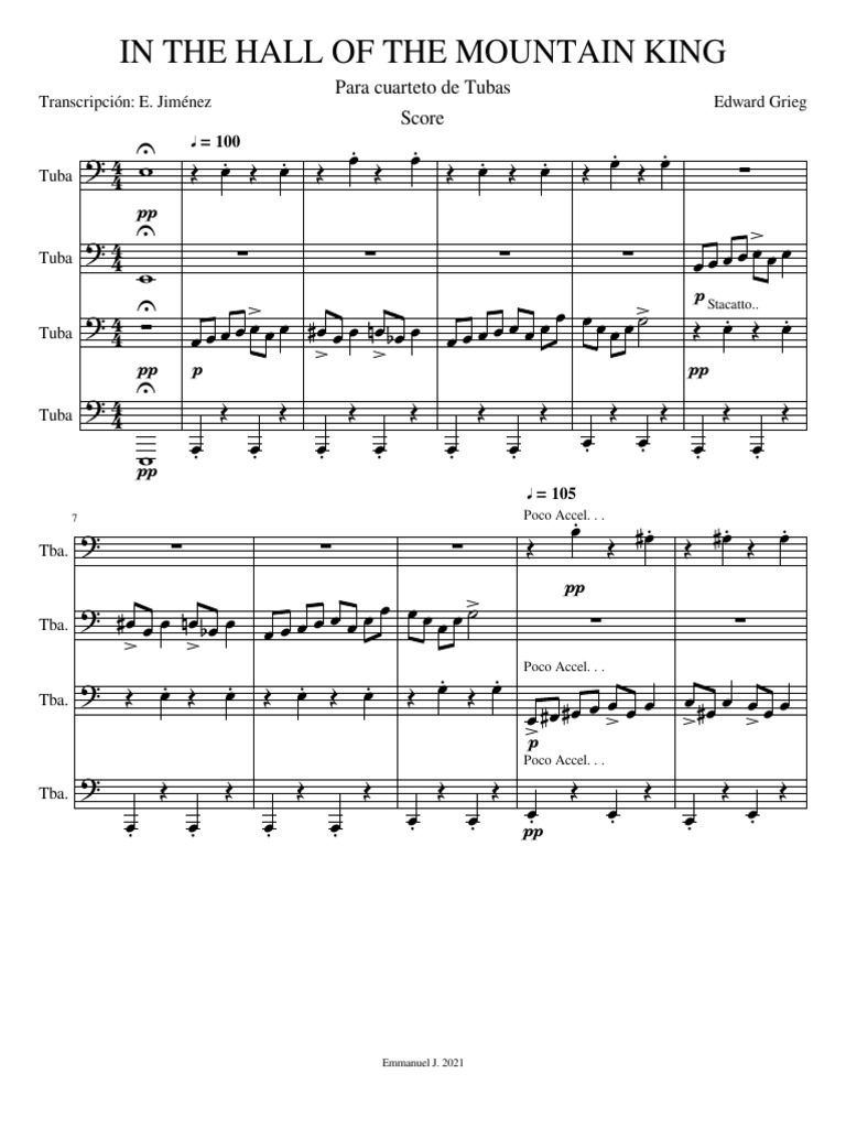In The Hall of The Mountain King Score | PDF