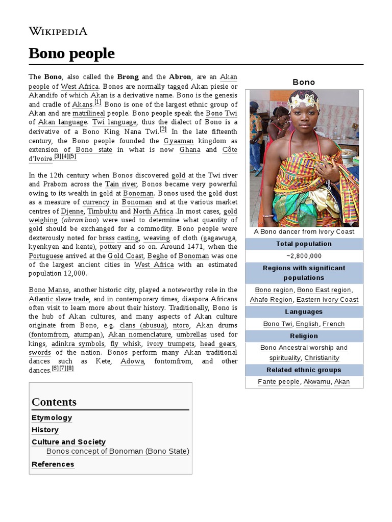 The Origins, Culture, and Society of the Bono People of West Africa ...