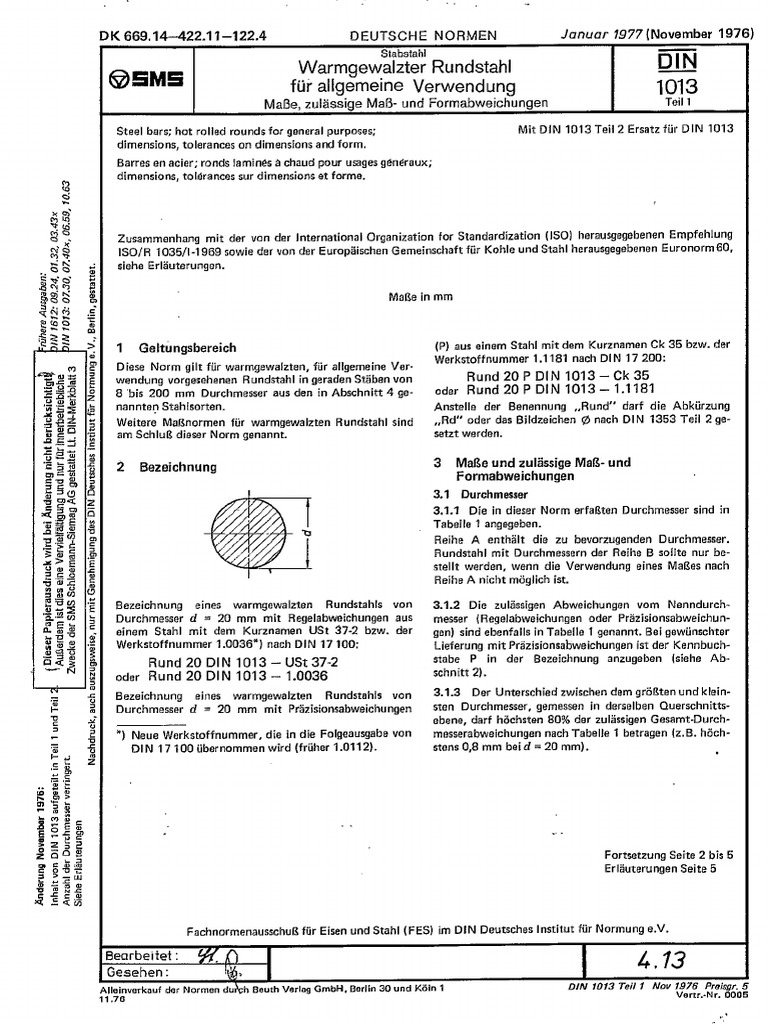 Din1013 1 | PDF