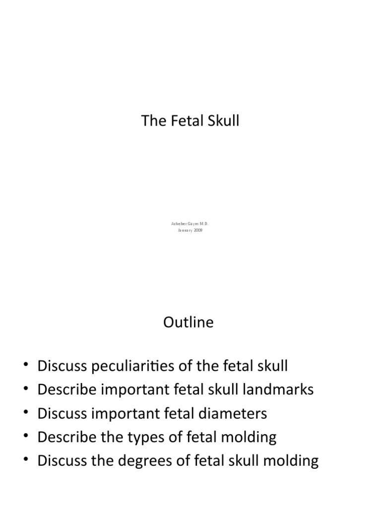 Fetal Skull Anatomy and Landmarks | PDF | Skull | Anatomy