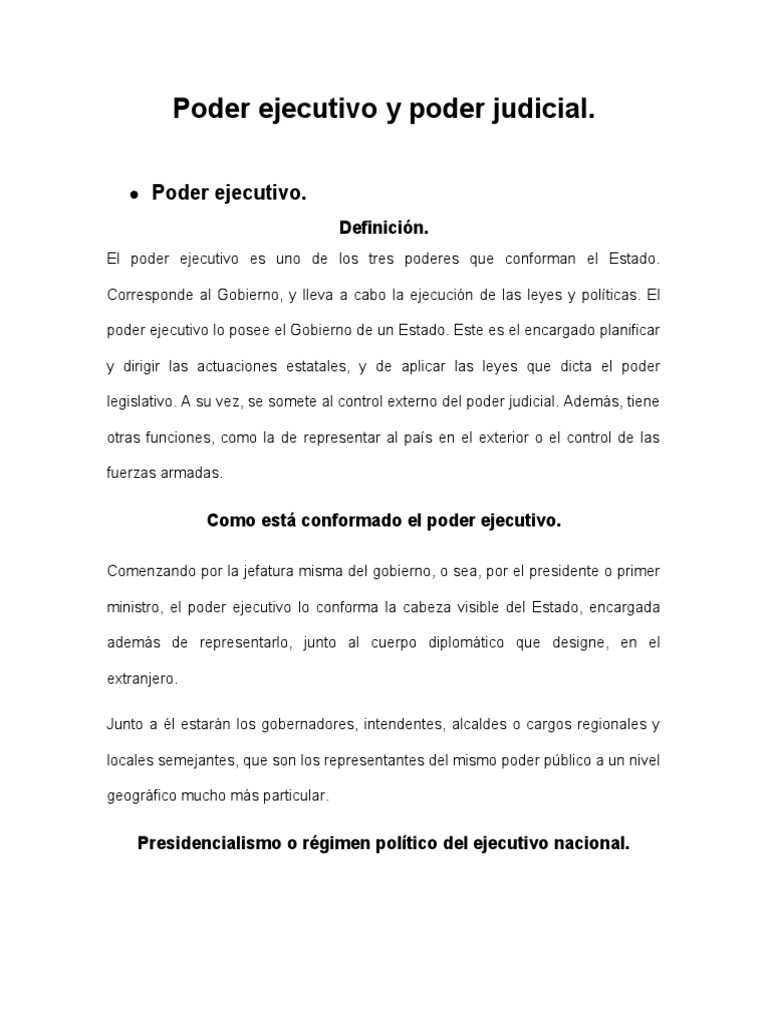 Poder Ejecutivo y Poder Judicial Modulo II | PDF | Ejecutivo (gobierno) | Ciencias Políticas