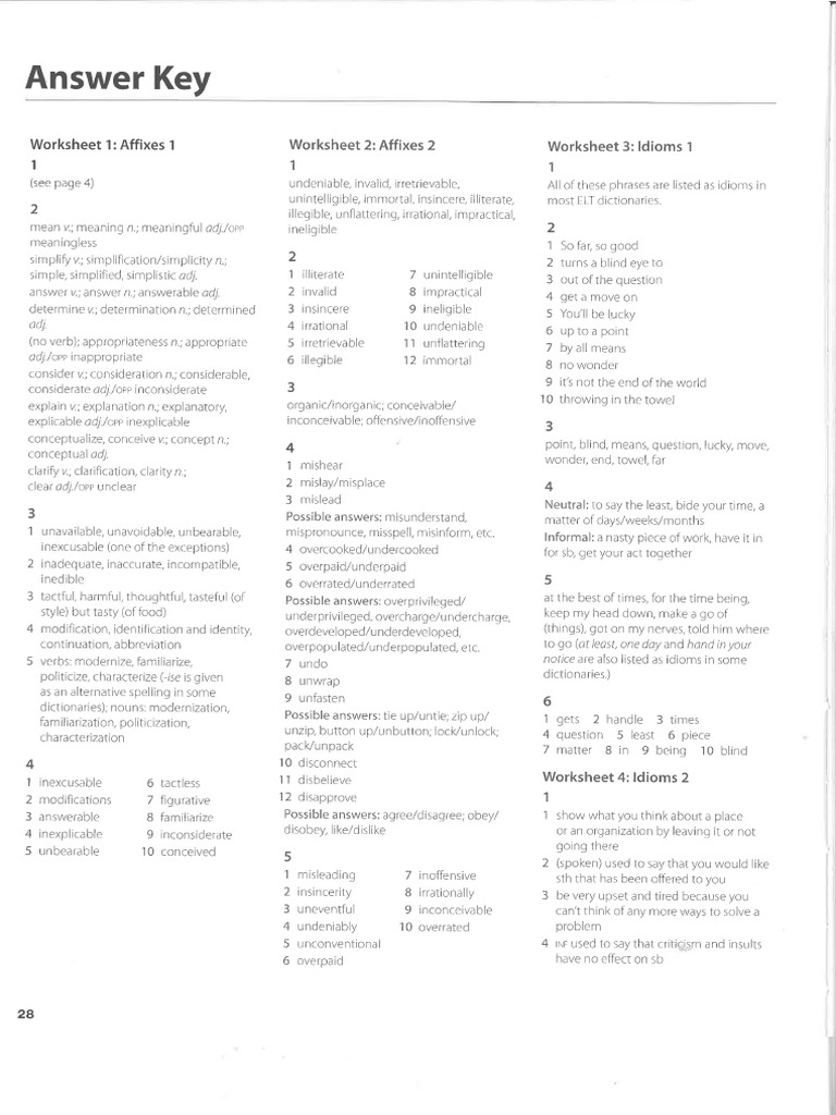 Cambridge Proficiency Masterclass Answer KEY | PDF