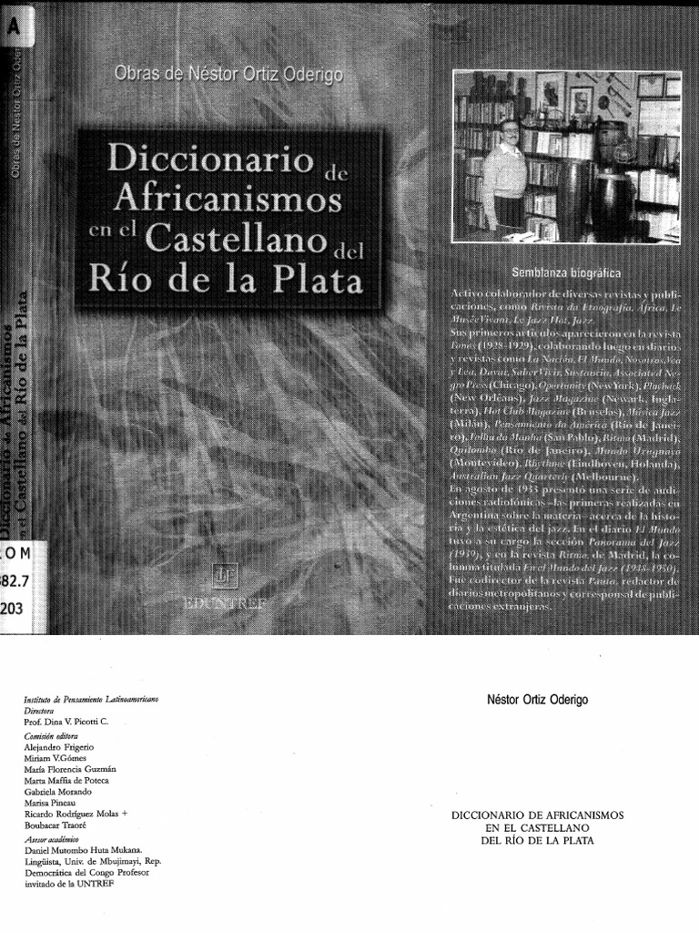 Diccionario de Africanismos - Néstor Ortiz Oderigo | PDF